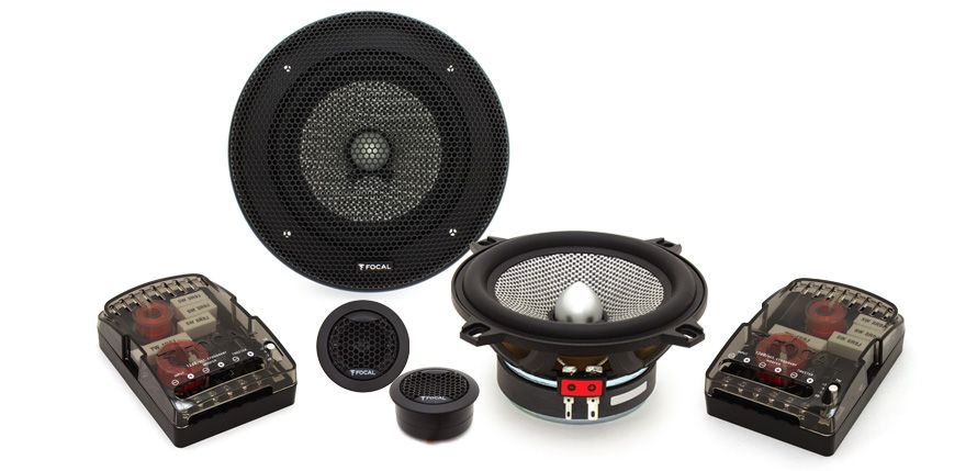 pkg Focal 130AS 5.25" 50W RMS 2-Way Access Series Component Speakers System + 5x7" 6x8" Adapter ...